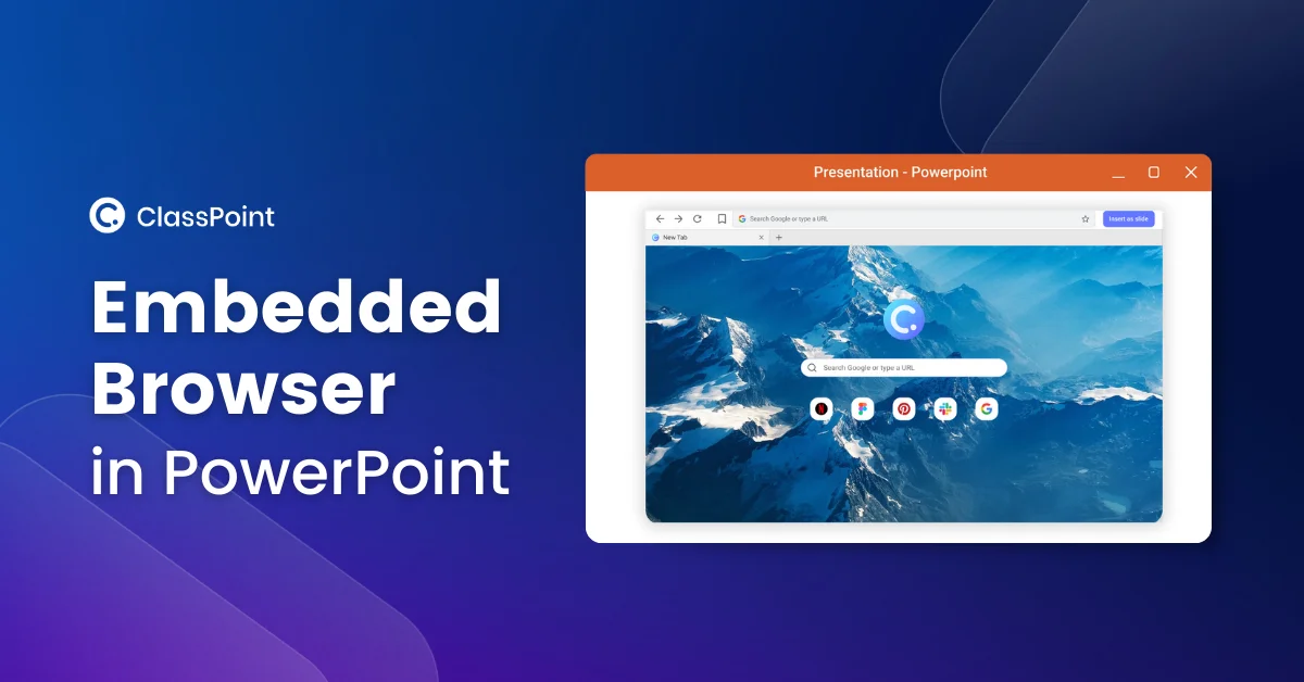 Embedded Browser in PowerPoint | ClassPoint