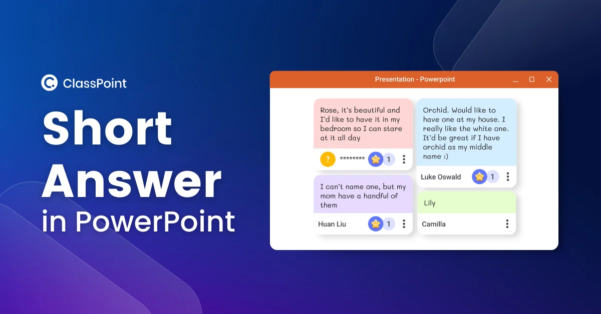 Short Answer Activity in PowerPoint | ClassPoint